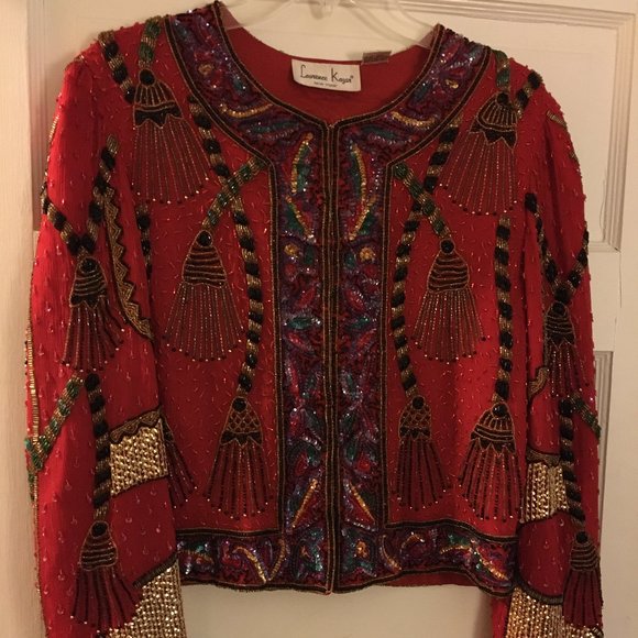 Laurence Kazar | Jackets & Coats | Vintage Womens Beaded Evening Jacket ...